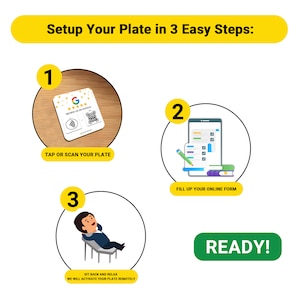 One Tap Google Reviews Plate | Google Reviews Sign | One Tap Google ...