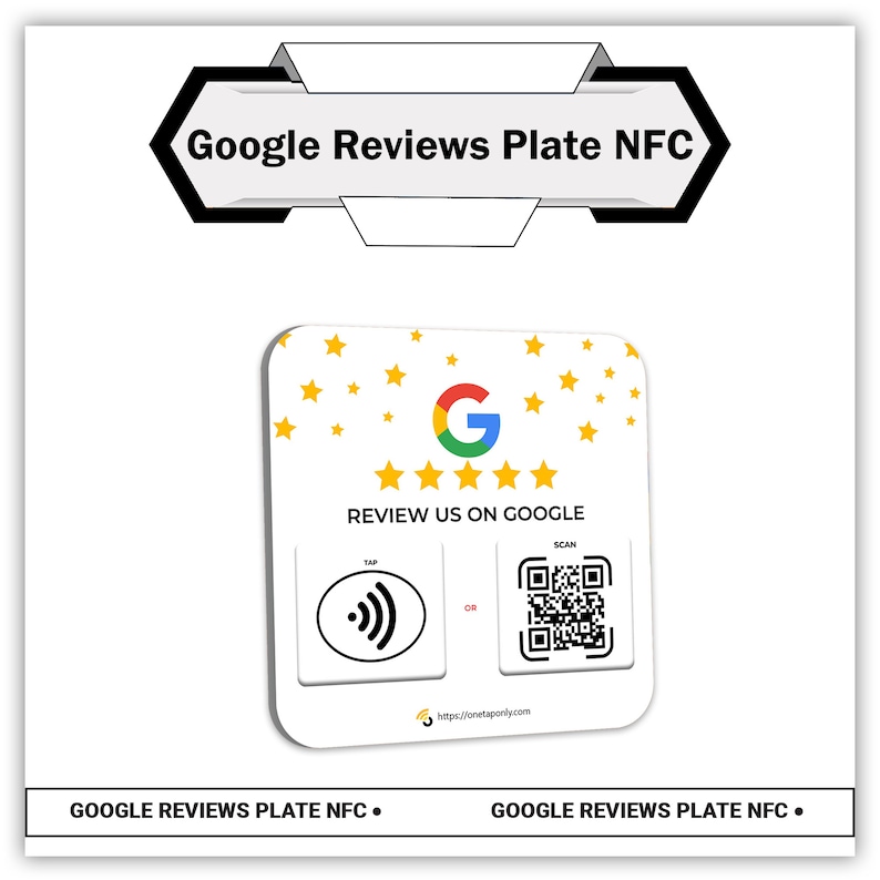 One Tap Google Reviews Plate: NFC & QR Code Sign - Etsy