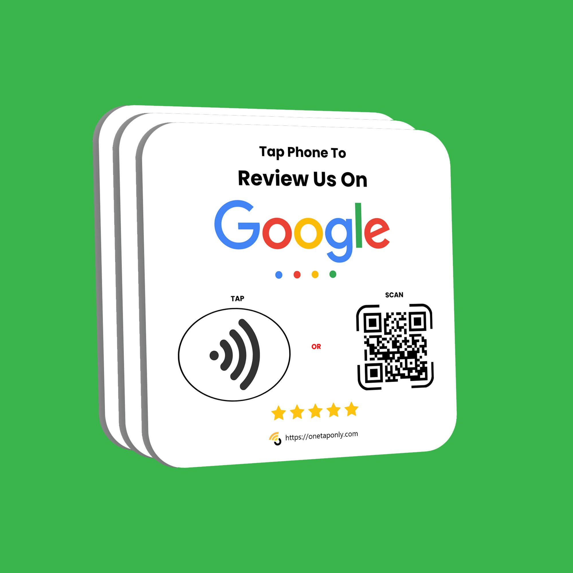 4 Pack Google Reviews Plate NFC Google Reviews Card Bundle One Tap ...