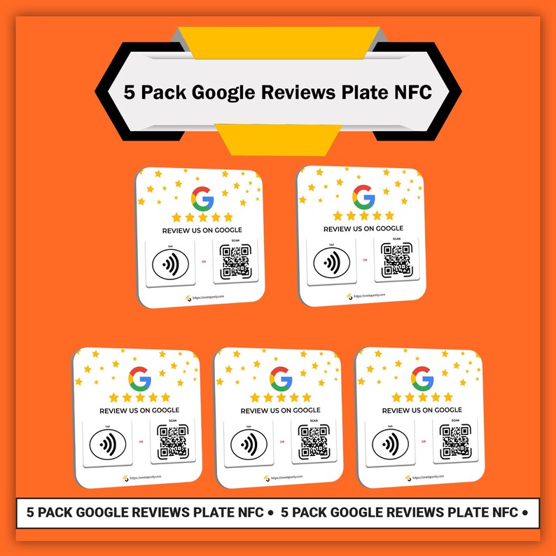 One Tap Google Reviews Plate Google Review Sign One Tap Google Review ...