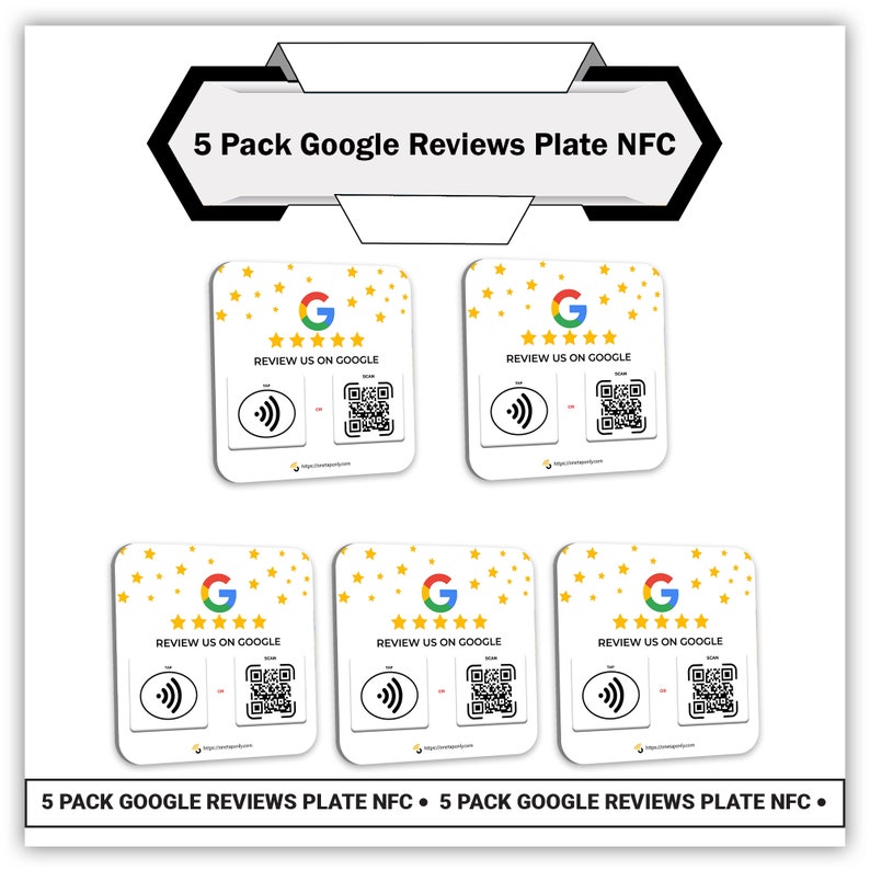 One Tap Google Reviews Plate: NFC & QR Code Sign - Etsy