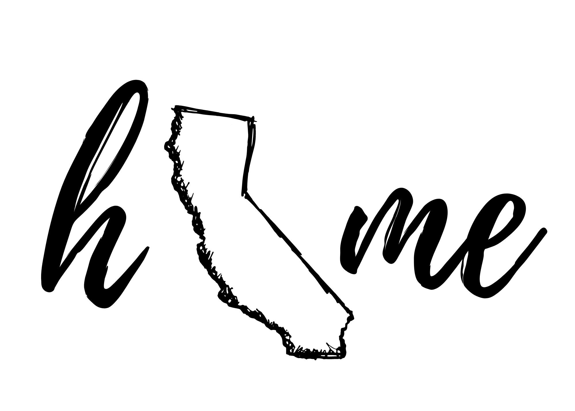 California Home Calligraphy Printable | California Home Decor | Pdf ...
