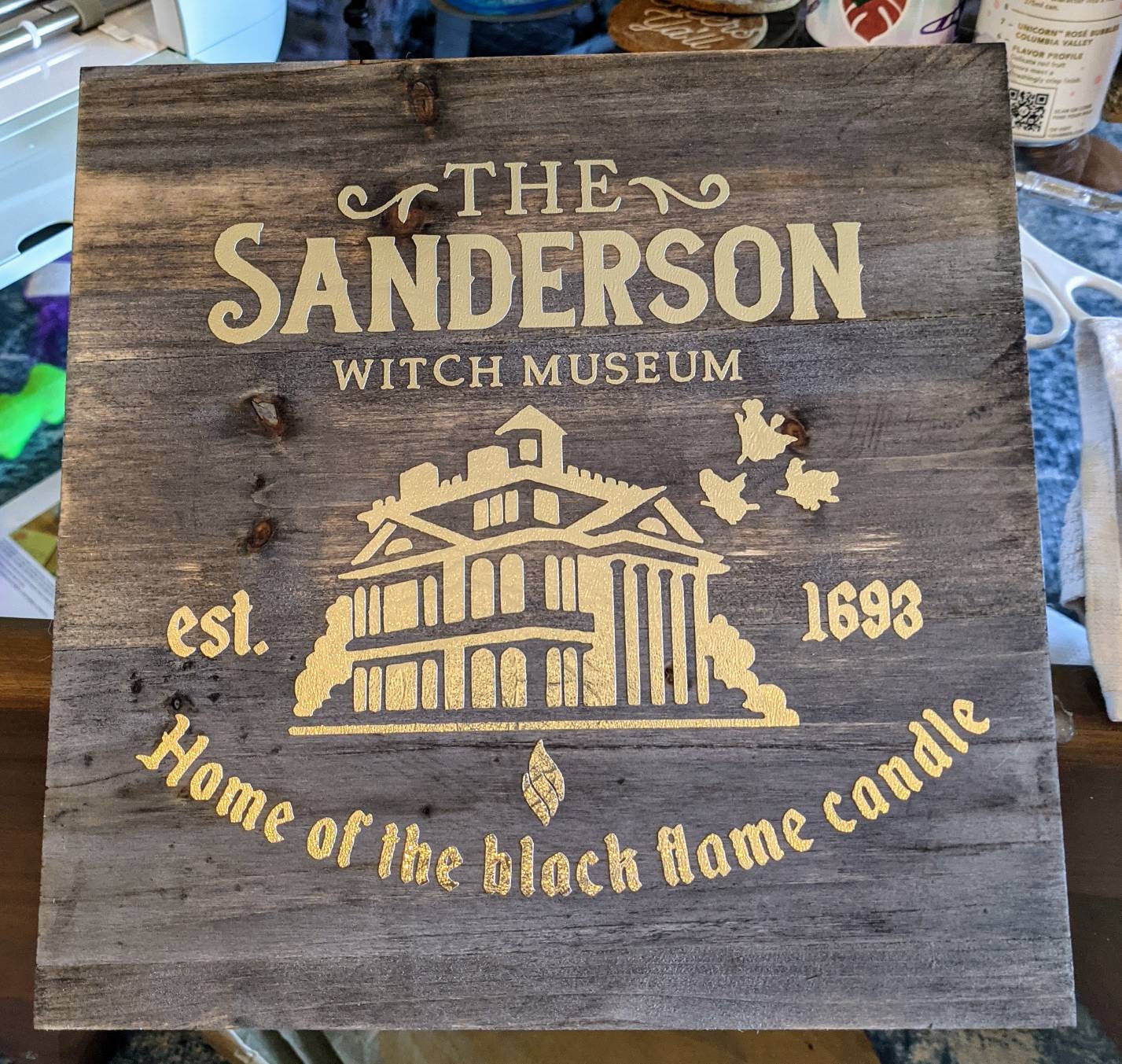 Sanderson Witch Museum - 10x10" Gray-washed Wood Plaque - Etsy