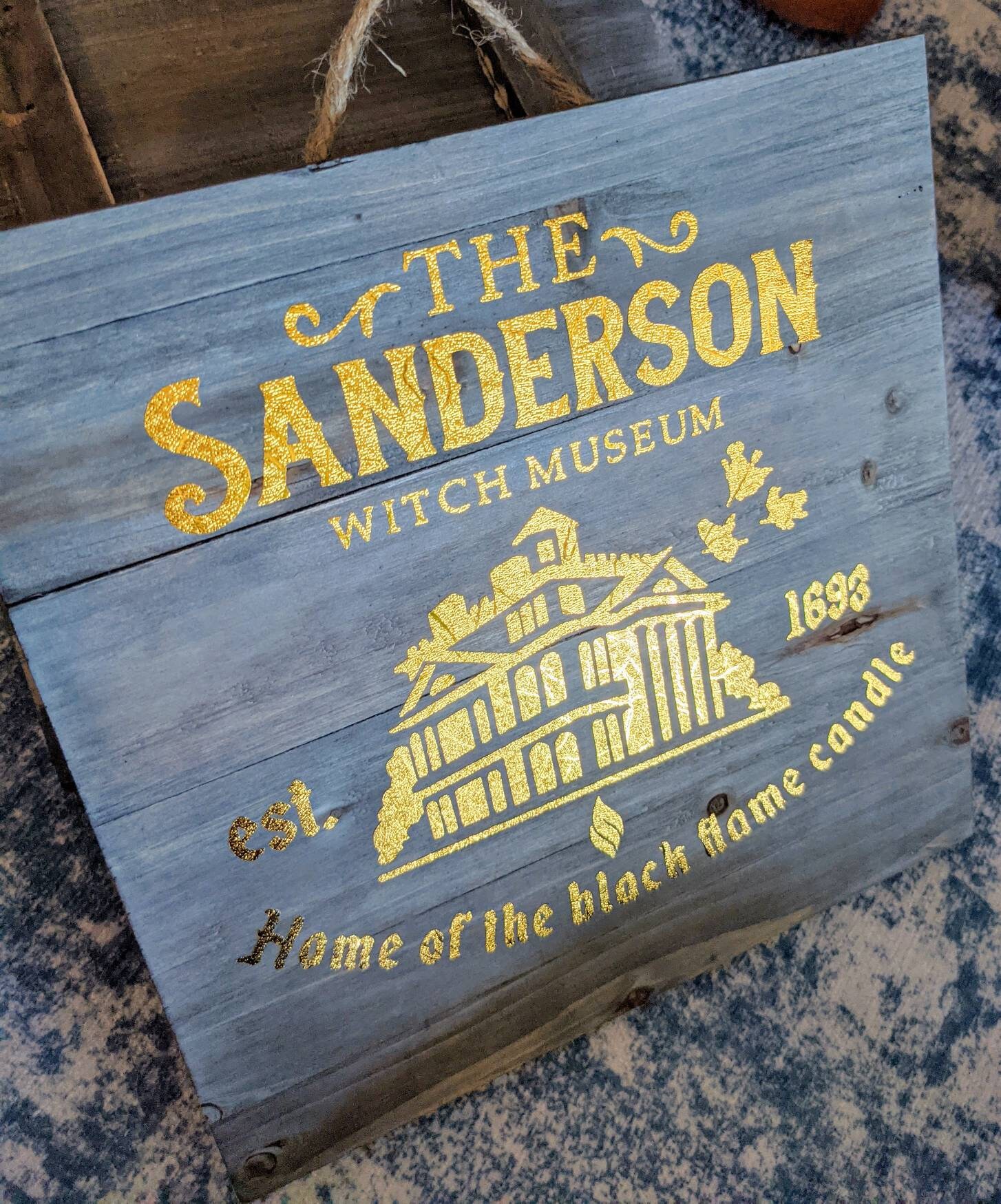 Sanderson Witch Museum - 10x10" Gray-washed Wood Plaque - Etsy