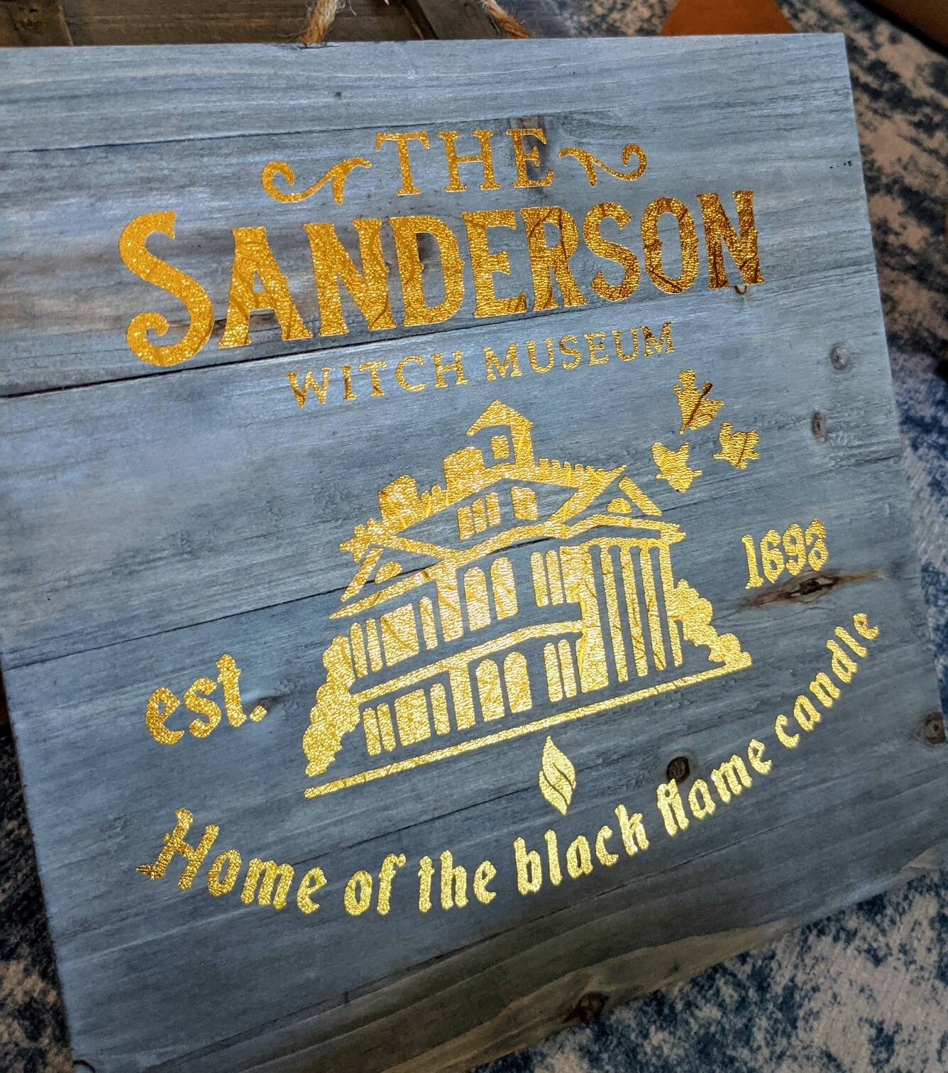 Sanderson Witch Museum - 10x10" Gray-washed Wood Plaque - Etsy