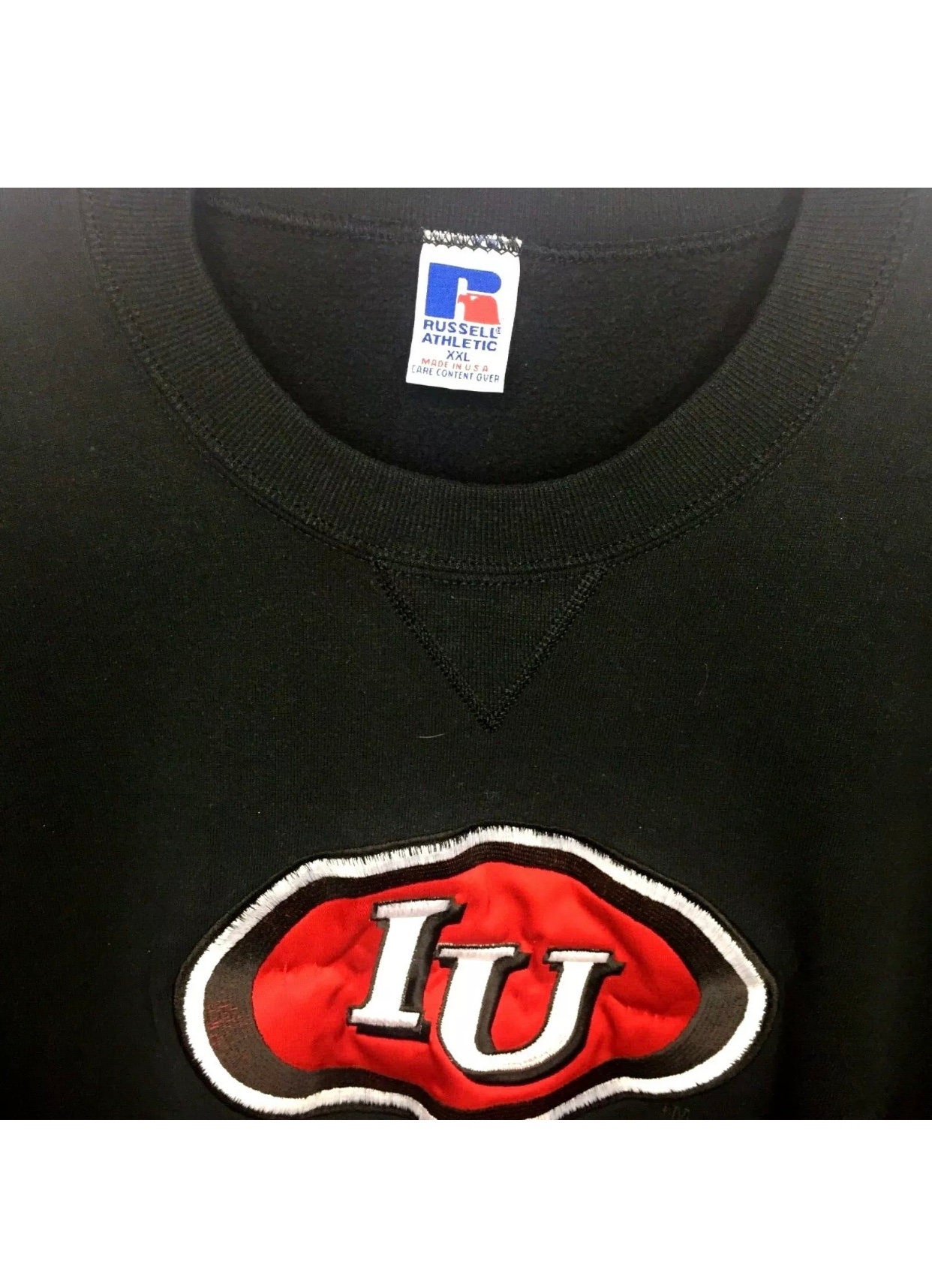 Vintage Indiana University Black Sweatshirt Russell IU Pullover ...