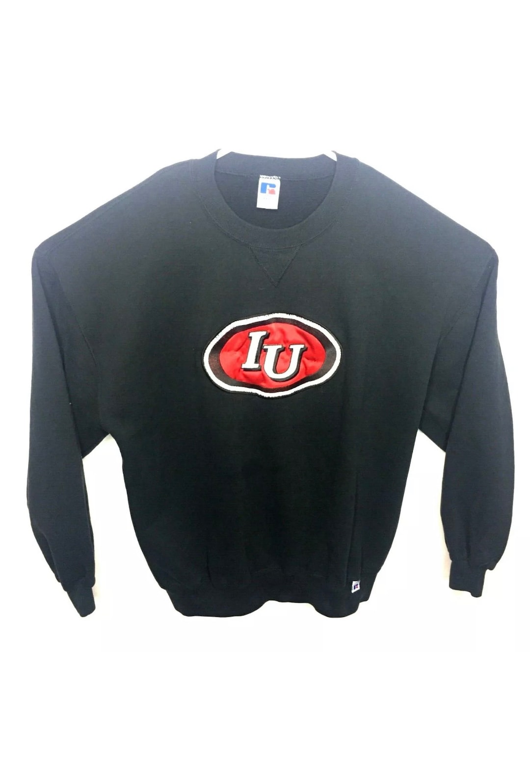 Vintage Indiana University Black Sweatshirt Russell IU Pullover ...