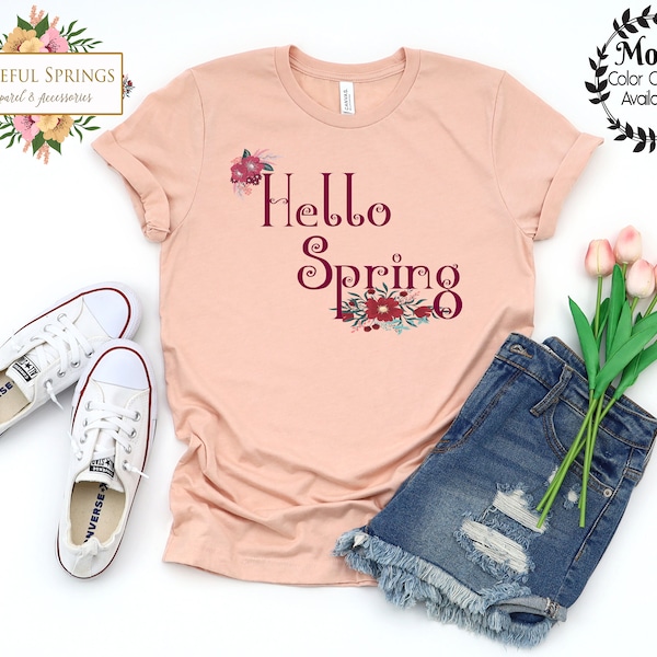 Hello Spring Shirt - Etsy