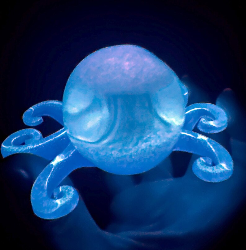 Glow in the Dark Octopus Skeleton Resin Sculpture: Ocean Theme Desk ...