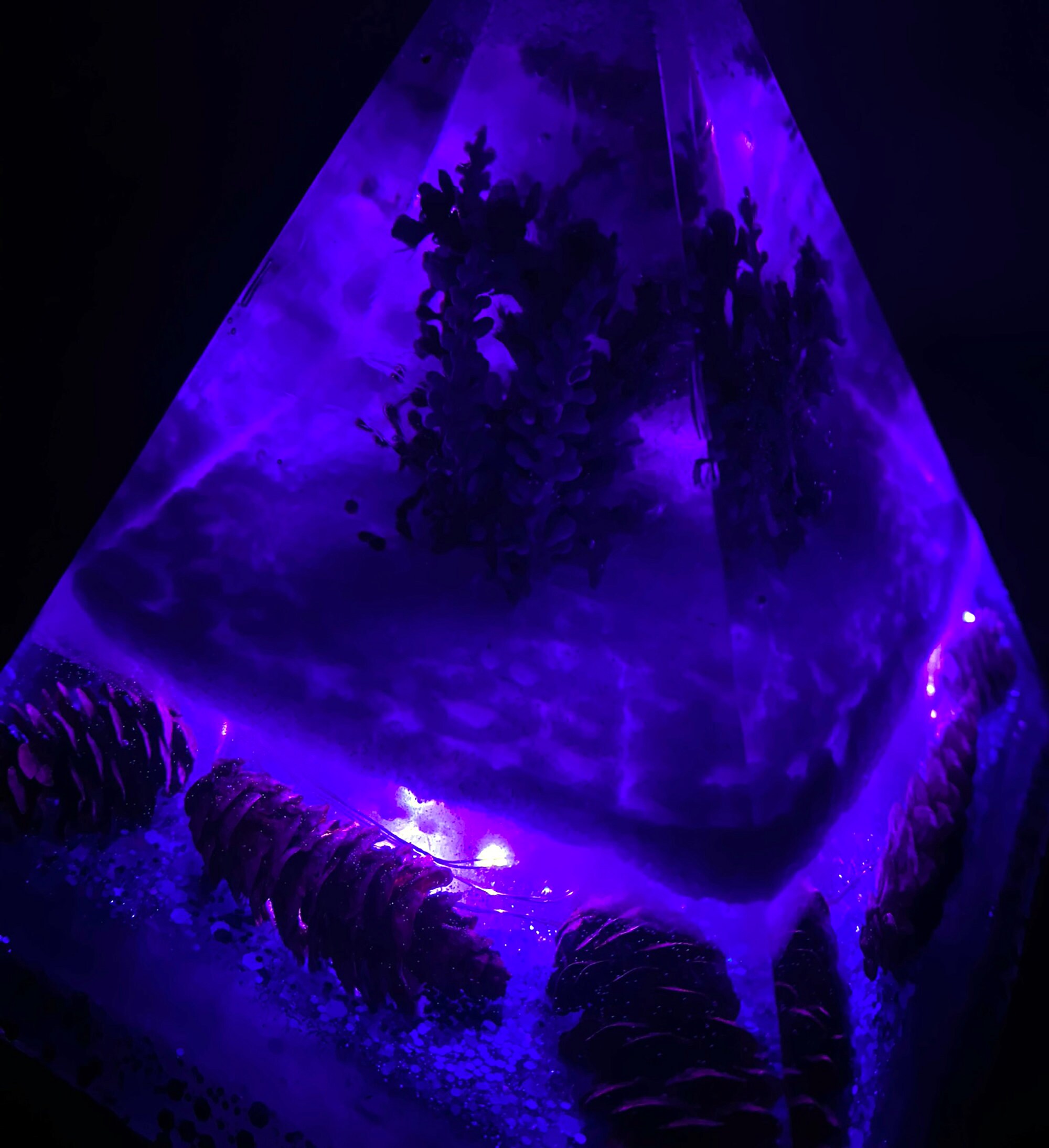 Giant Light up Pyramid With Artificial Flowers Real Pine Cones - Etsy