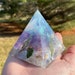 Resin Pyramid With Real Seashells and Real Flowers Pearly Pastel Blue ...
