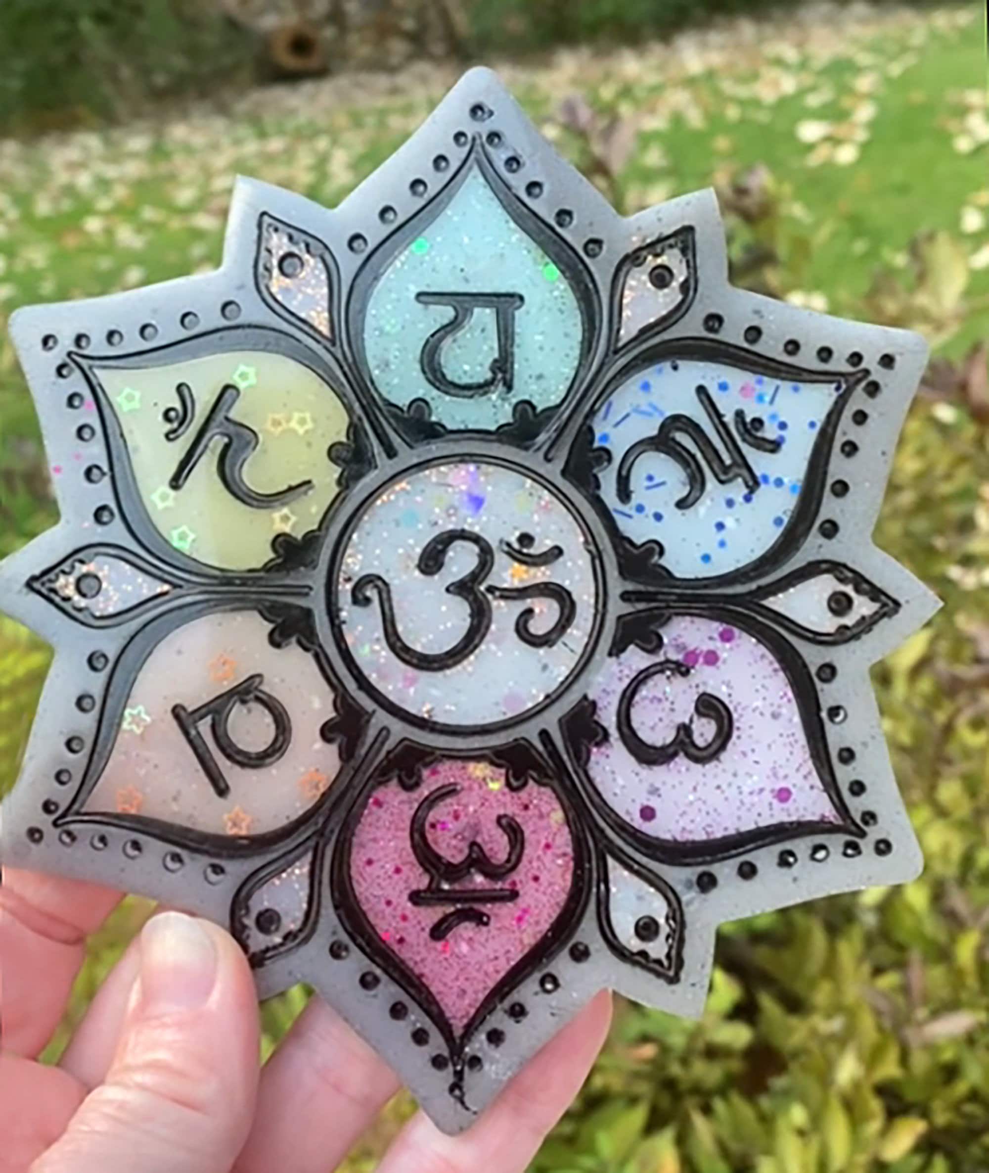 Rainbow Chakra Coaster/home Decor - Etsy