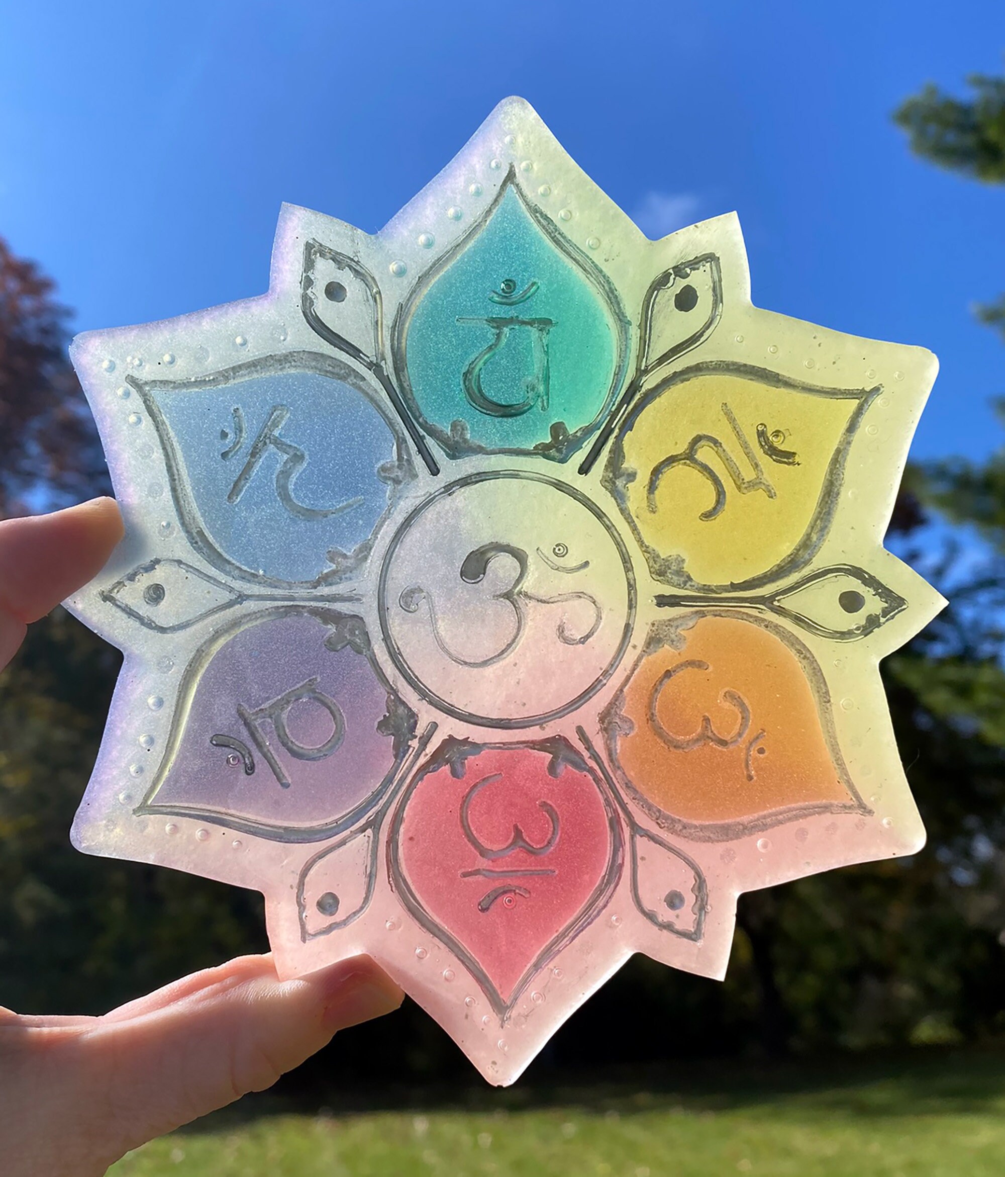 Glow in the Dark Rainbow Chakra Coaster/wall Hanging - Etsy