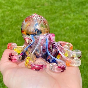 Ink Drop Octopus With Rhinestone Spiders - Etsy