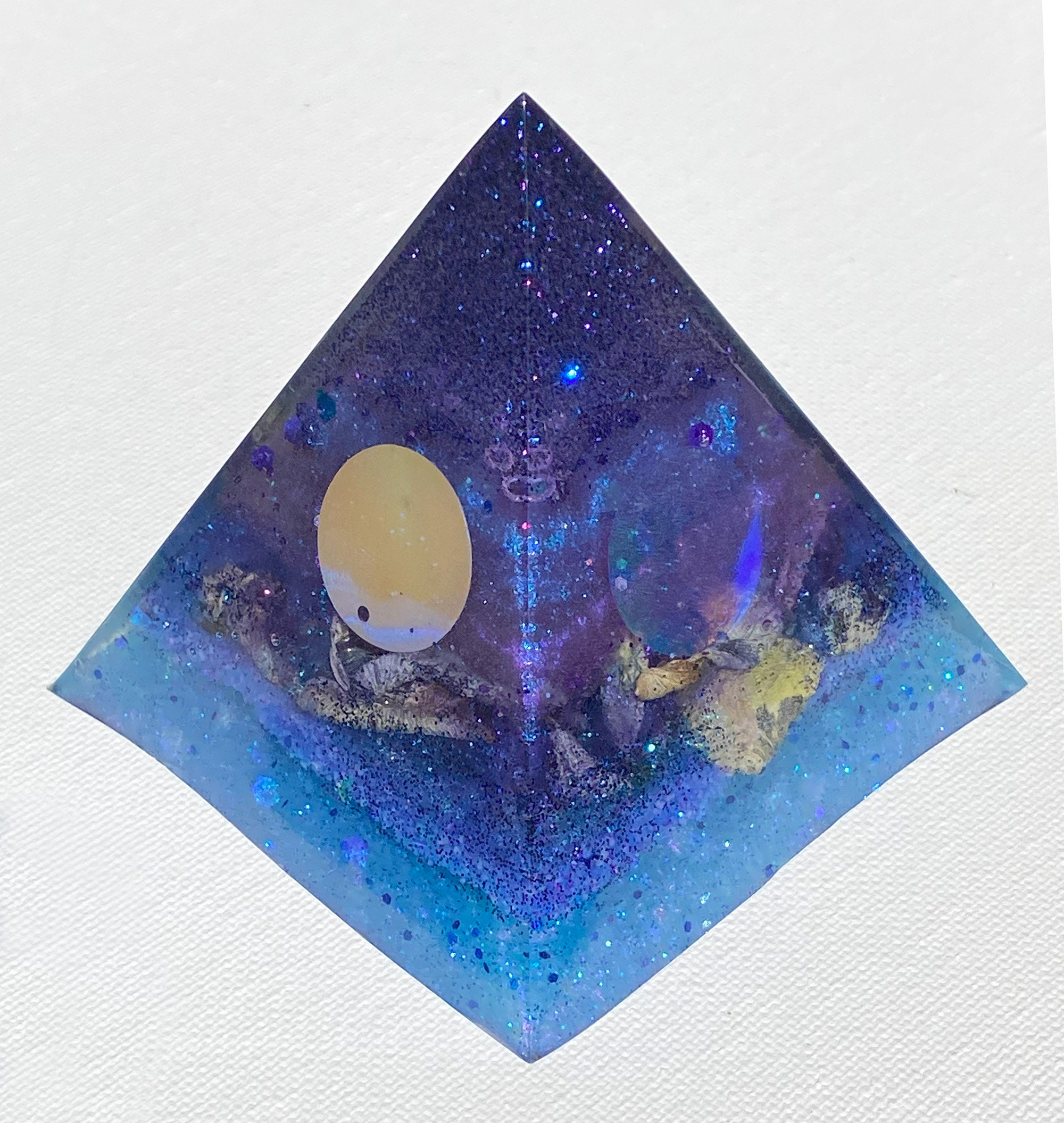 Glow in the Dark Purple and Blue Pyramid With Wildflowers - Etsy