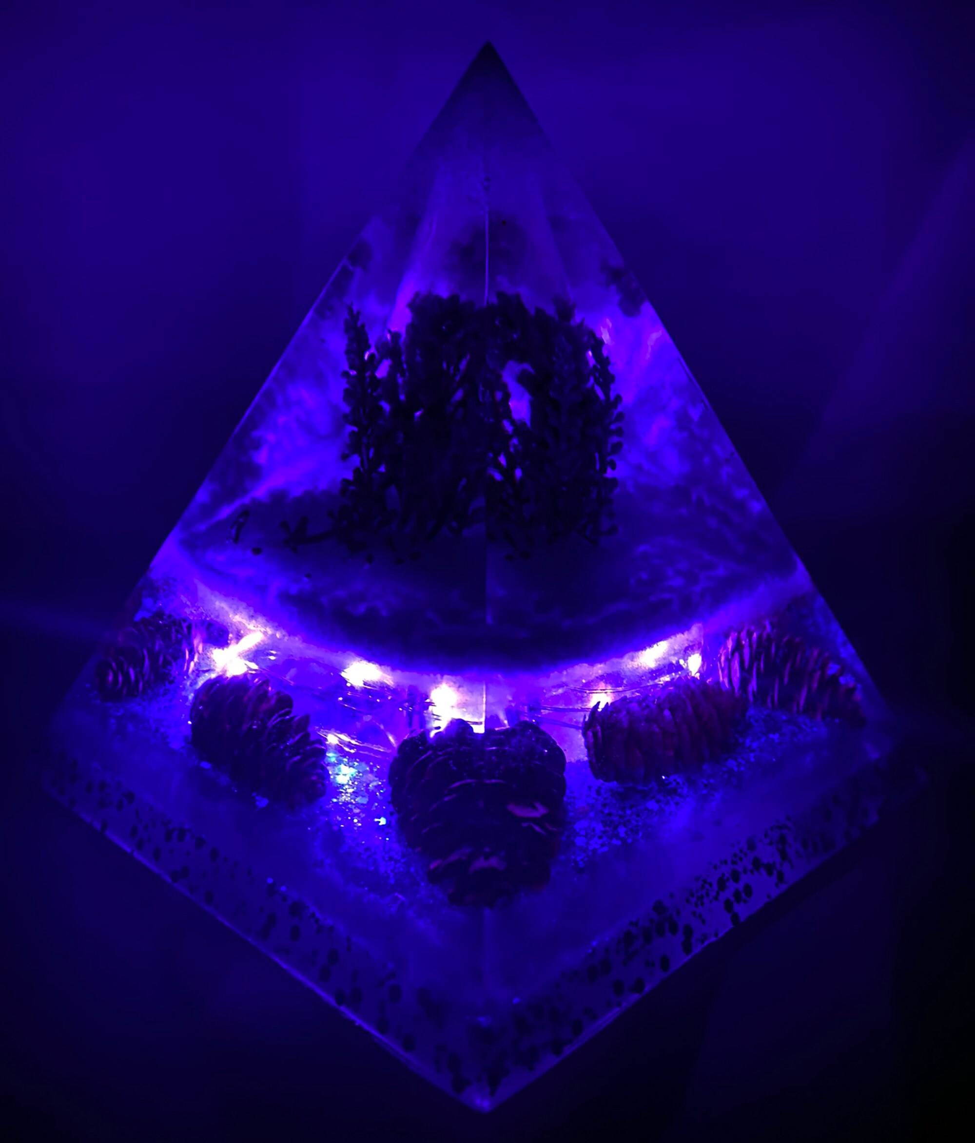 Giant Light up Pyramid With Artificial Flowers Real Pine Cones - Etsy