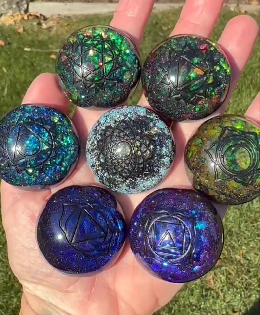 Rainbow Chakra Magnets, Set of 7 - Etsy