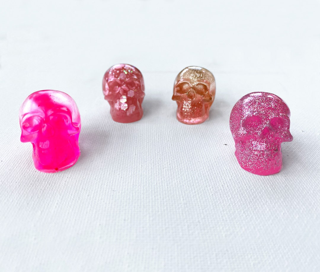 Mini Skulls Collection Pink 4 Mini Skulls Skull Game - Etsy