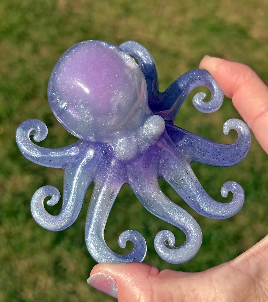 Glow in the Dark Octopus Skeleton Resin Sculpture: Ocean Theme Desk ...