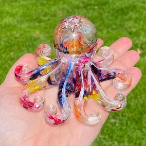Ink Drop Octopus With Rhinestone Spiders - Etsy