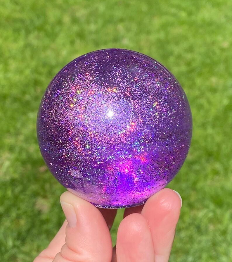 Holographic Purple Sphere - Etsy