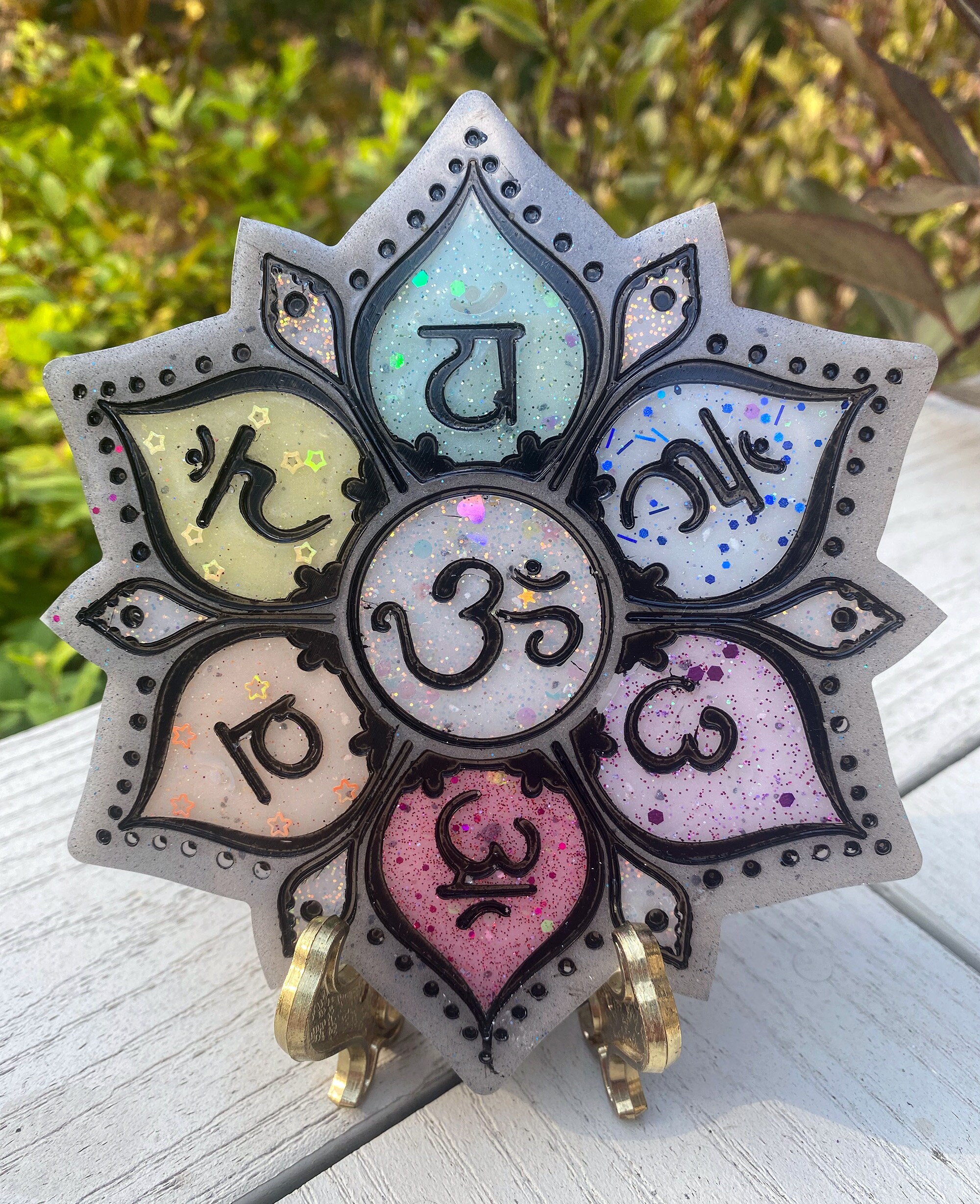 Rainbow Chakra Coaster/home Decor - Etsy