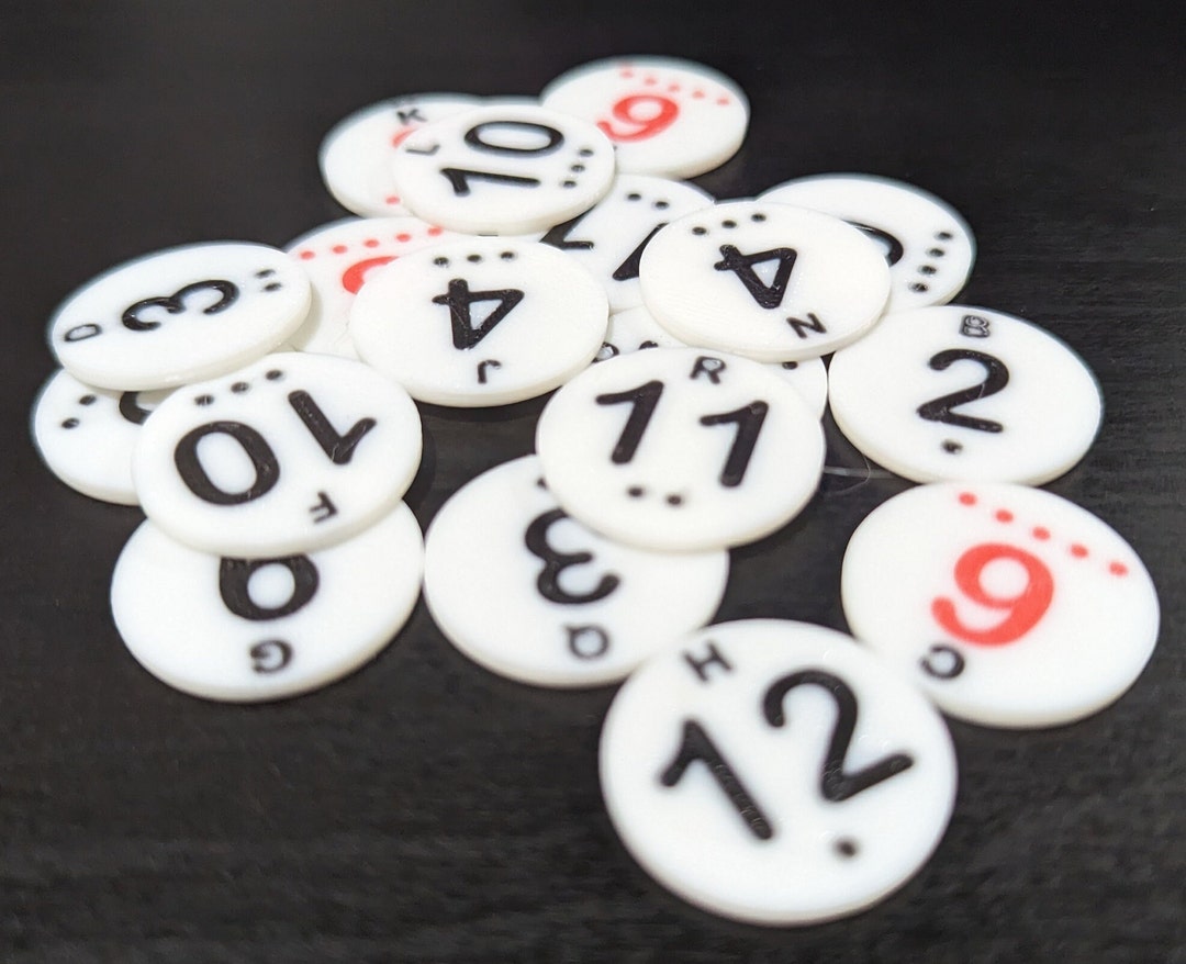Custom 3D Printed Number Tokens for 3-4 or 5-6 Player Catan - Etsy