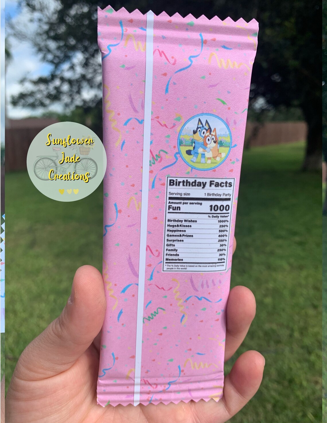 Bluey Theme Birthday Candy Bar Wrappers. Printed or Filled. | Etsy