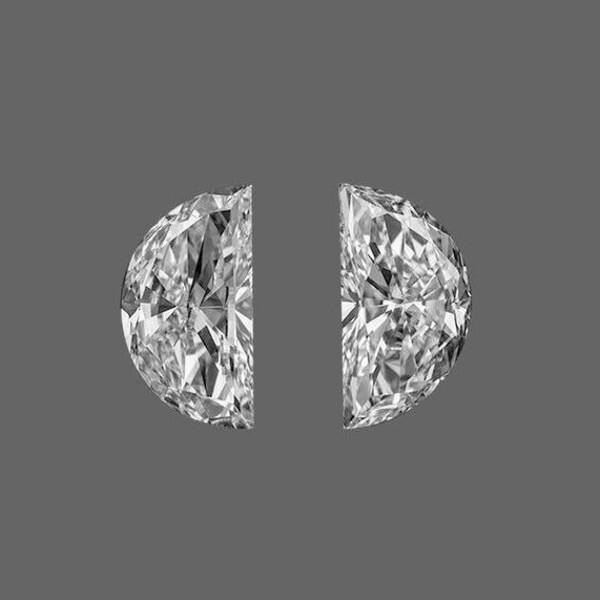 Half Moon Lab Grown Diamond Pair - Etsy