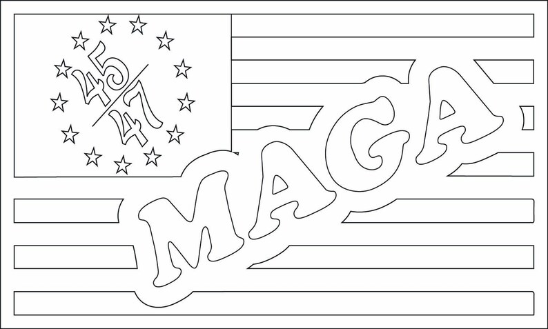 45 47 Flag Trump 2024, Maga (DIGITAL FILE ONLY) - Etsy