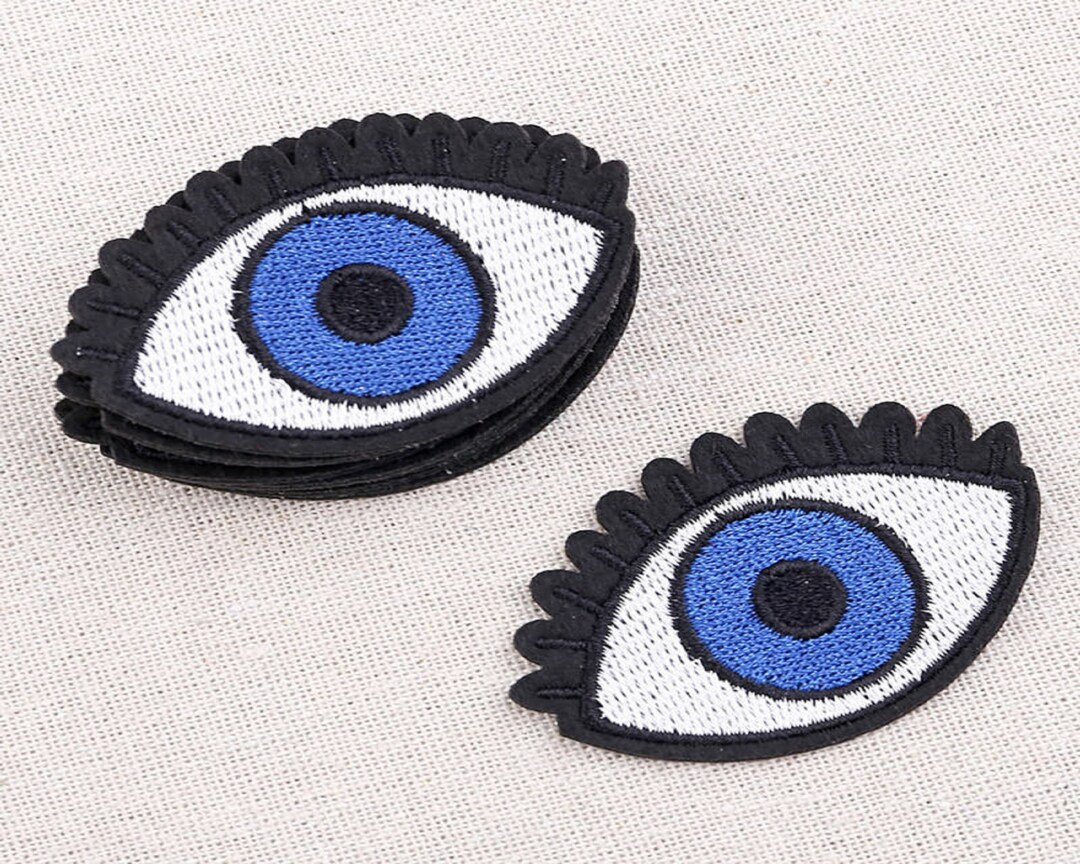 Embroidered Blue Eyes Patches - Etsy