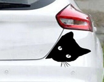 Cat Face Peeping Car Decal Window Truck Bumper Body Sticker - Etsy UK