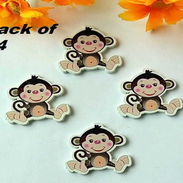 Monkey Buttons - Etsy