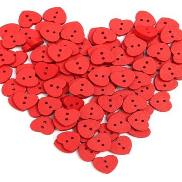 Heart Shape Buttons - Etsy