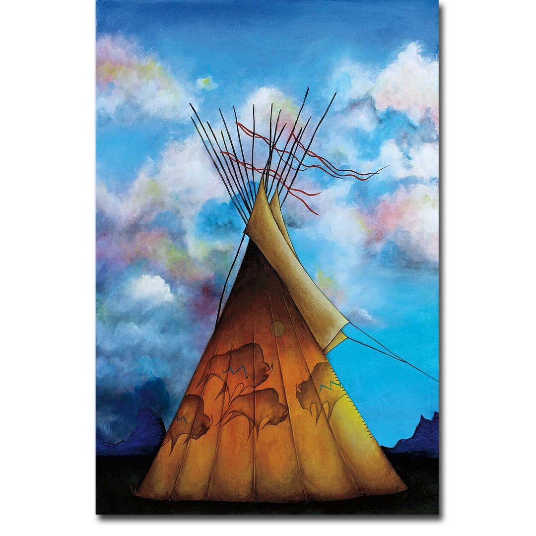 Micqaela Jones 'thunder Rolls' Native American Indigenous Canvas Wall ...
