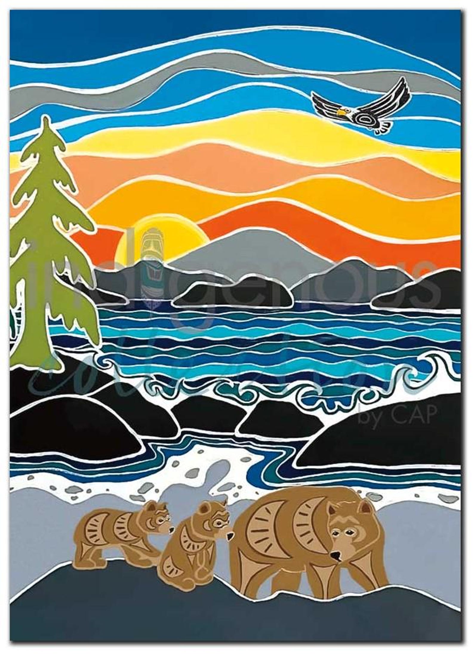 Shelley Davies 'follow Me' Native American Indigenous Canvas Wall Art ...