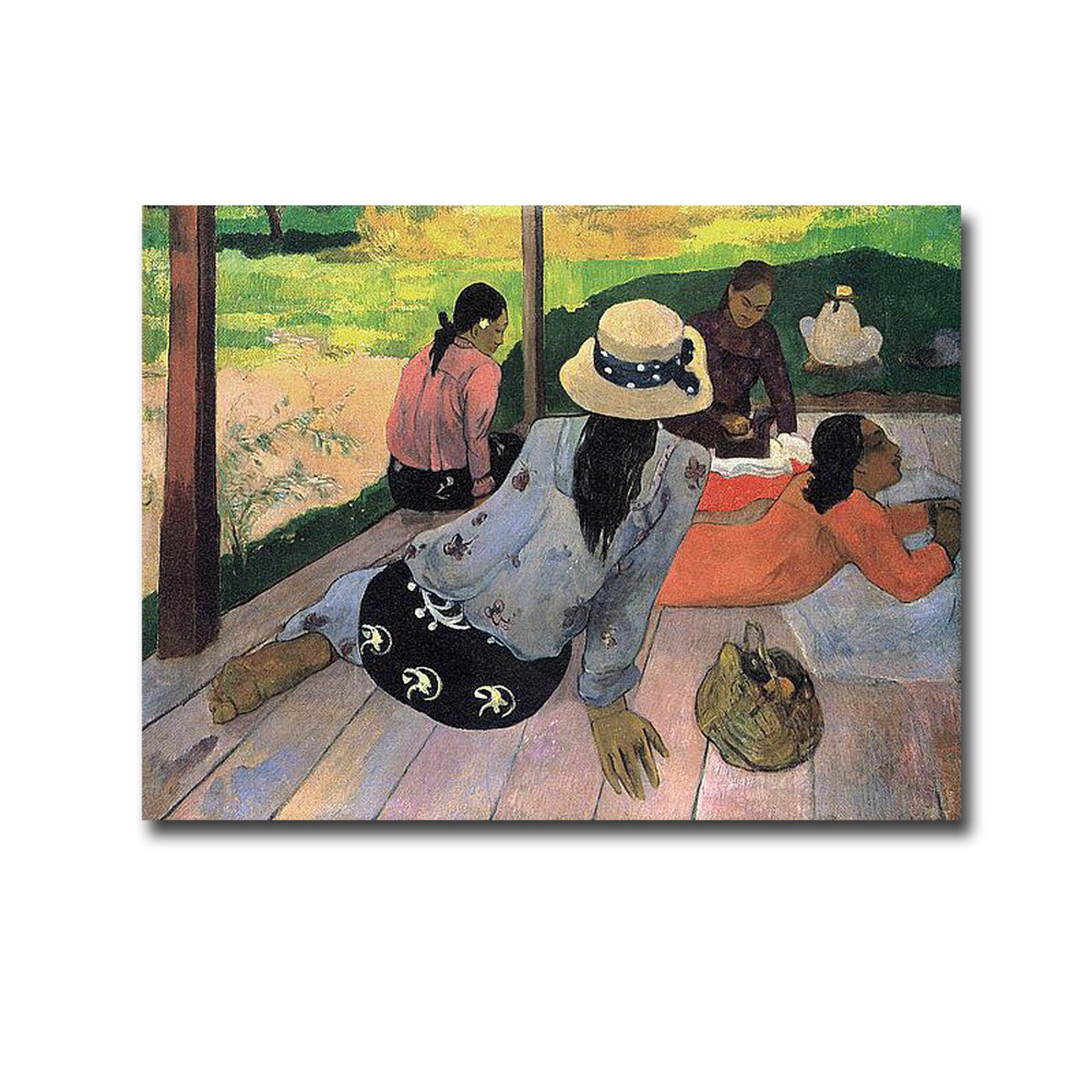 Gauguin 'the Siesta' Canvas Wall Art (18 in X 24 In, Ready to Hang) - Etsy