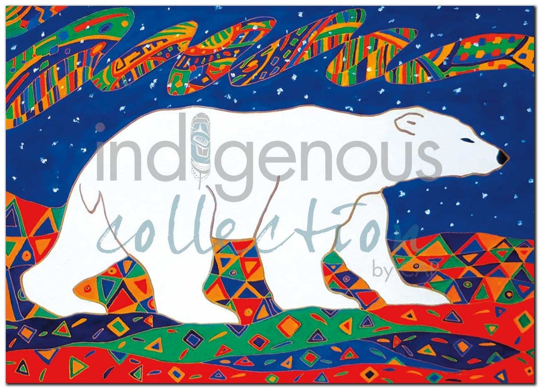Dawn Oman 'aurora Nights' Native American Indigenous Canvas Wall Art ...