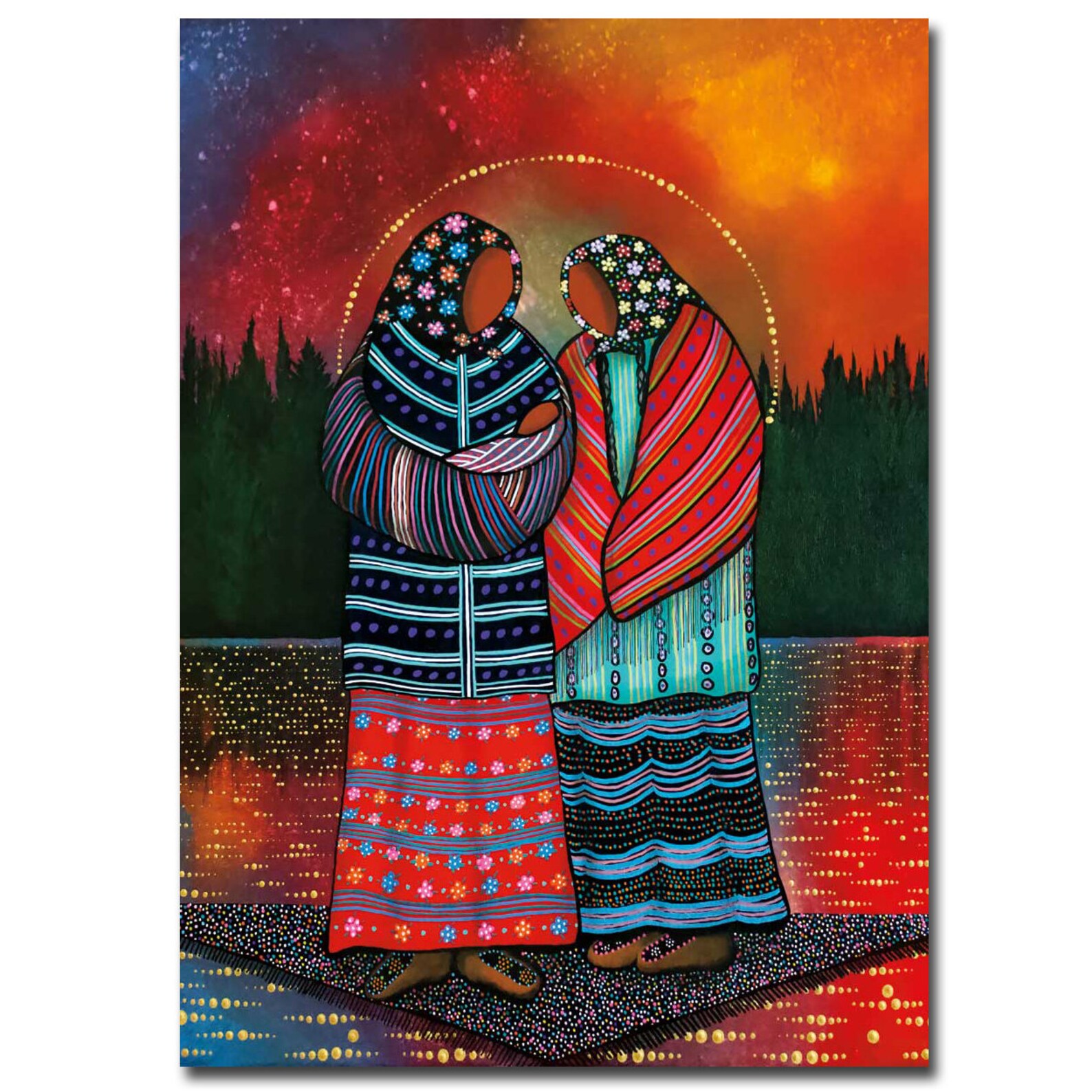 Betty Albert 'kookum (grandmother)' Native American Indigenous Canvas ...