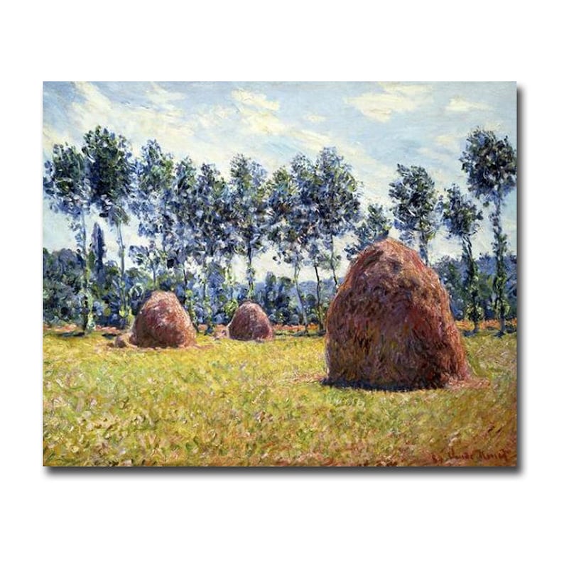 Claude Monet 'haystacks at Giverny' Canvas Wall Art (24 in X 30 In ...