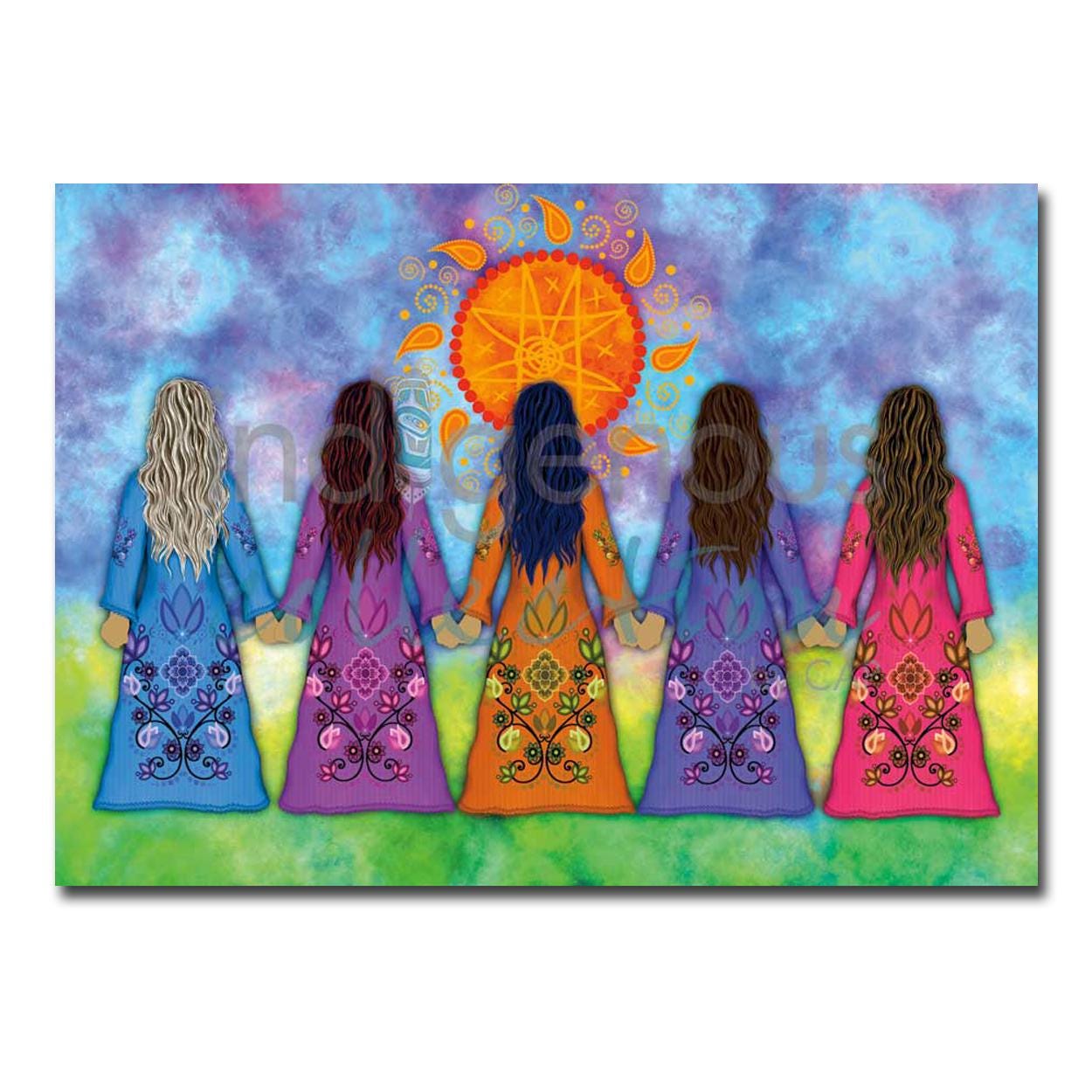 Tracey Metallic 'sisterhood' Native American Indigenous Canvas Wall Art ...