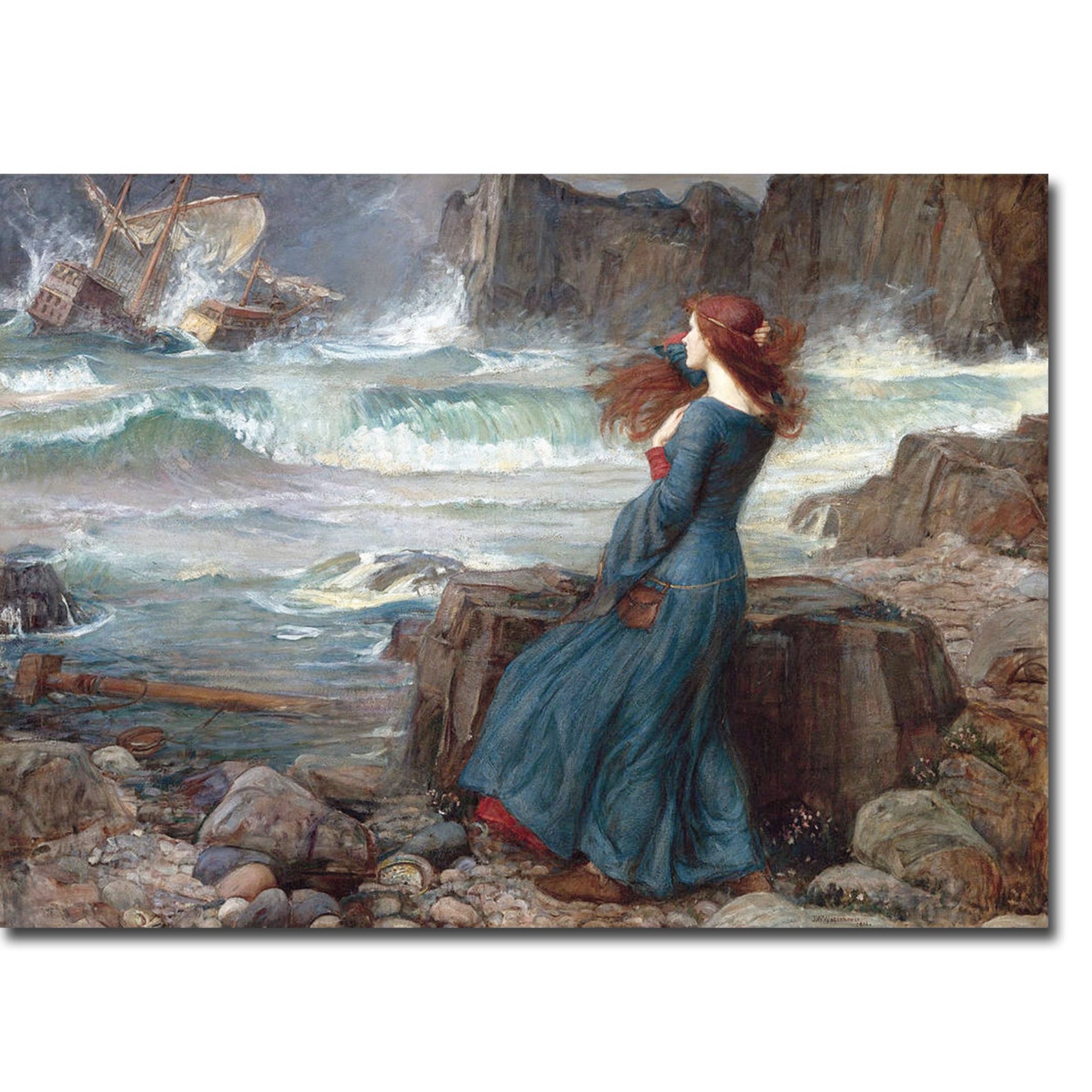 Waterhouse 'miranda the Tempest' Canvas Wall Art (18 in X 24 In, Ready ...