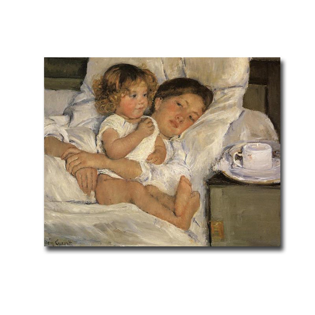 Cassatt 'breakfast in Bed' Gallery-wrapped Canvas Wall Art (16 in X 20 ...