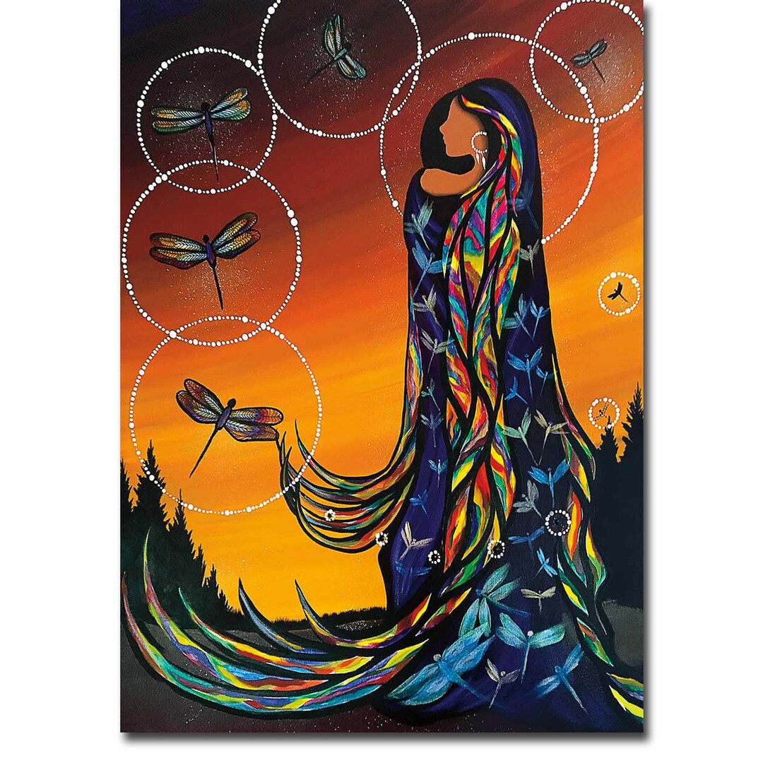 Betty Albert 'transformation' Native American Indigenous Canvas Wall ...