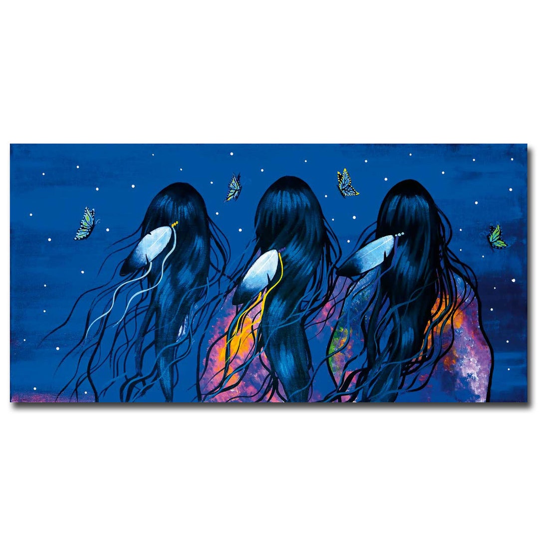 Jackie Traverse 'three Sisters' Native American Indigenous Canvas Wall ...