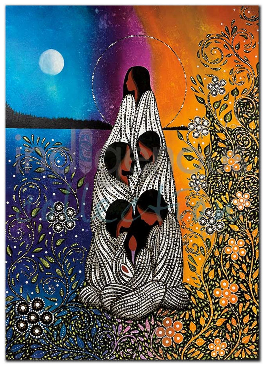 Betty Albert 'seven Generations' Native American Indigenous Canvas Wall ...