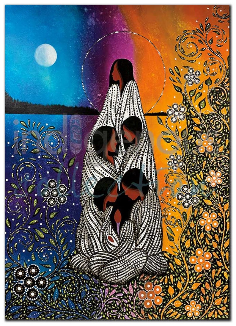 Betty Albert 'seven Generations' Native American Indigenous Canvas Wall ...