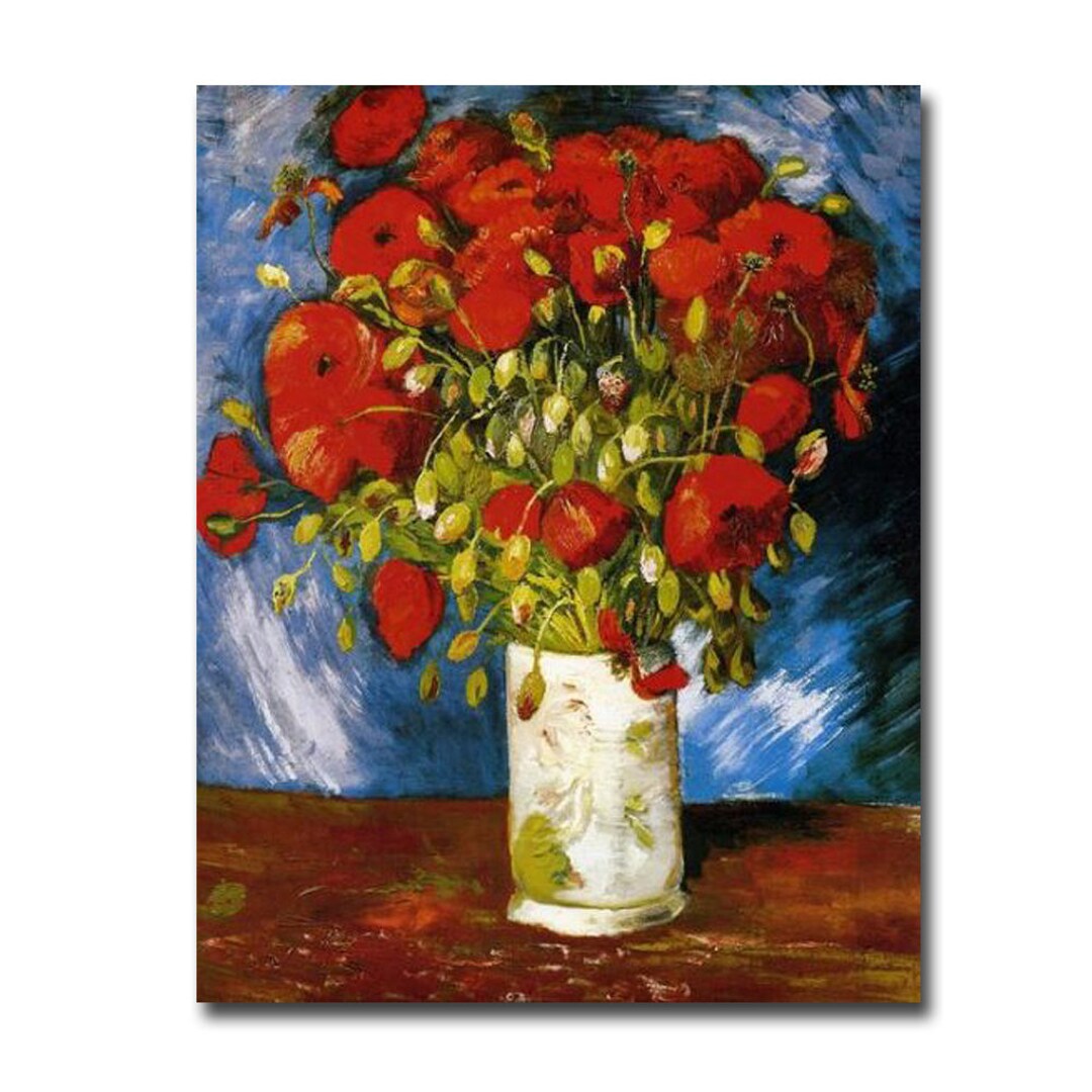 Vincent Van Gogh 'poppies, 1886' Canvas Giclee Wall Art (20 in X 16 In ...