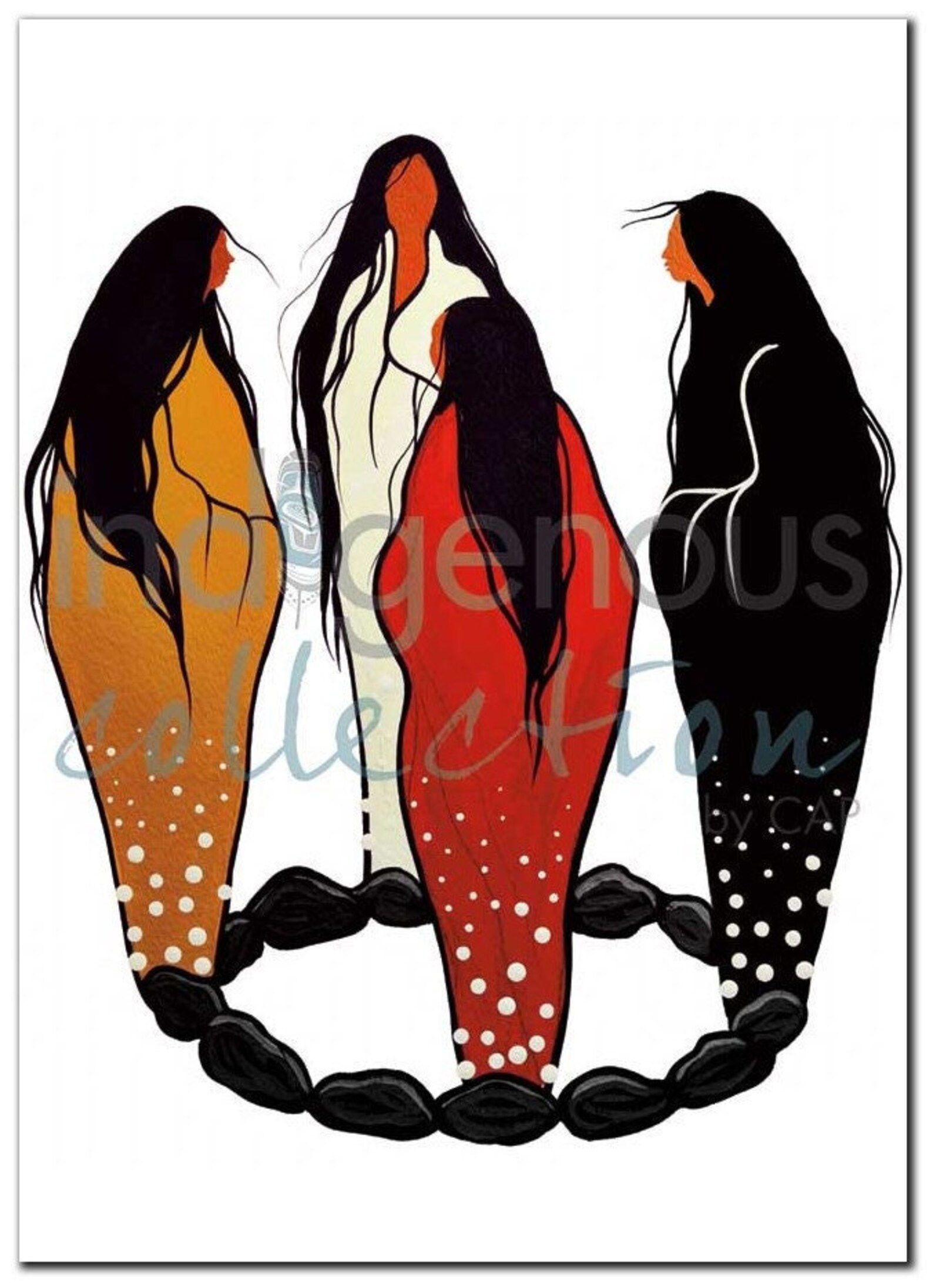 Jackie Traverse 'standing in Spirit' Native American Indigenous Canvas ...