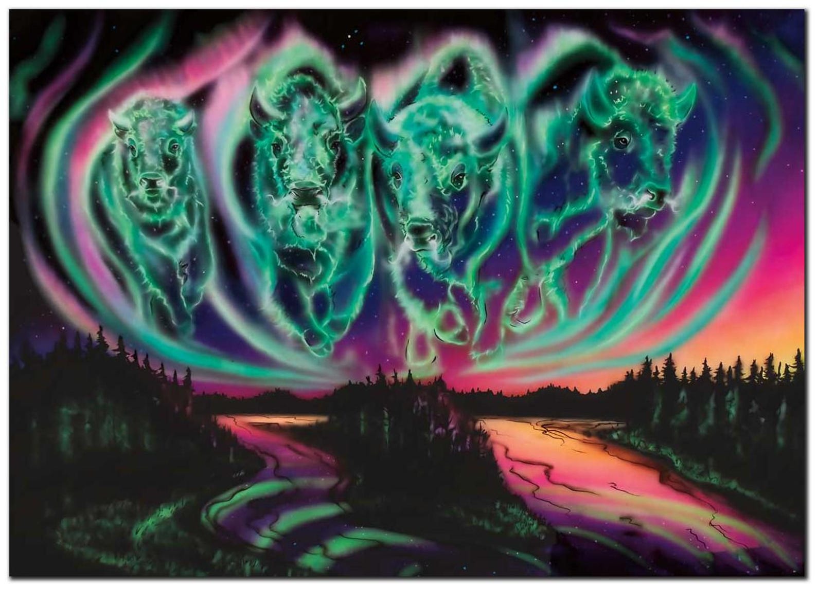 Amy Keller-hempp 'skydance - Wood Buffalo Soldiers' Native American ...